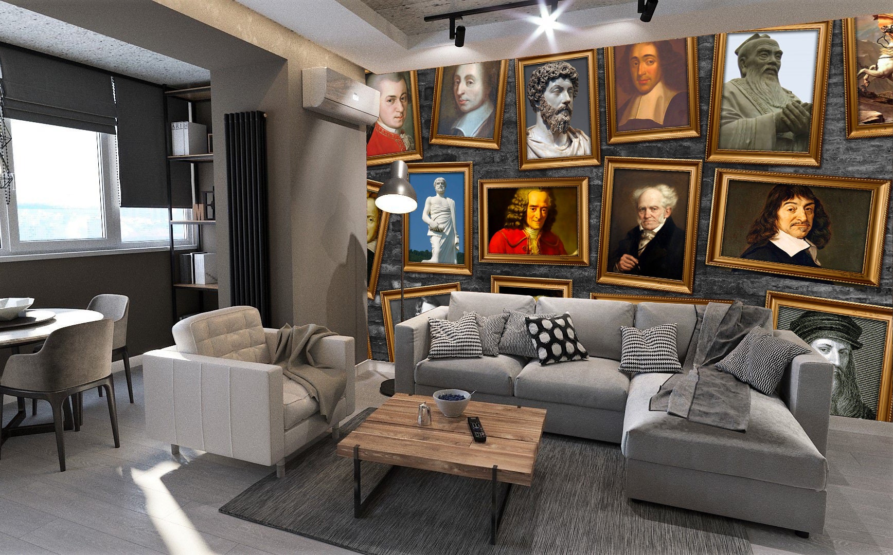 Famous People of the World Wallpaper World Legends Faces Mural - Etsy