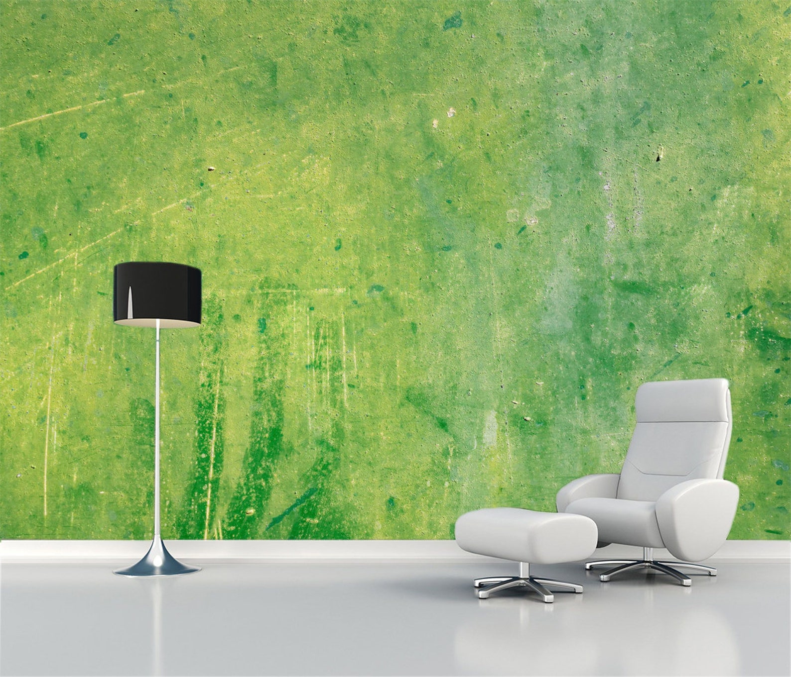 Concrete Wall Mural Green Home Decor Textured Decal - Etsy