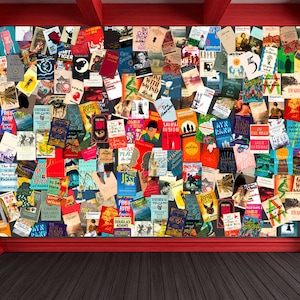 Literature World Wallpaper Collage of Books Famous Writers Mural Old ...