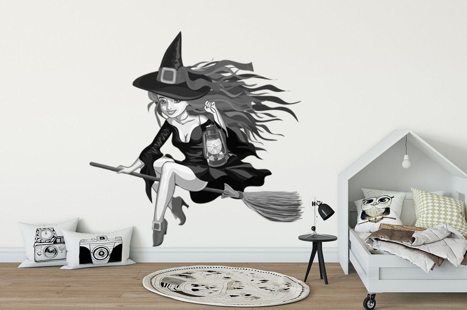 Witch Decal Broomstick Decal Halloween Decal Witch Decor Woman Decal ...
