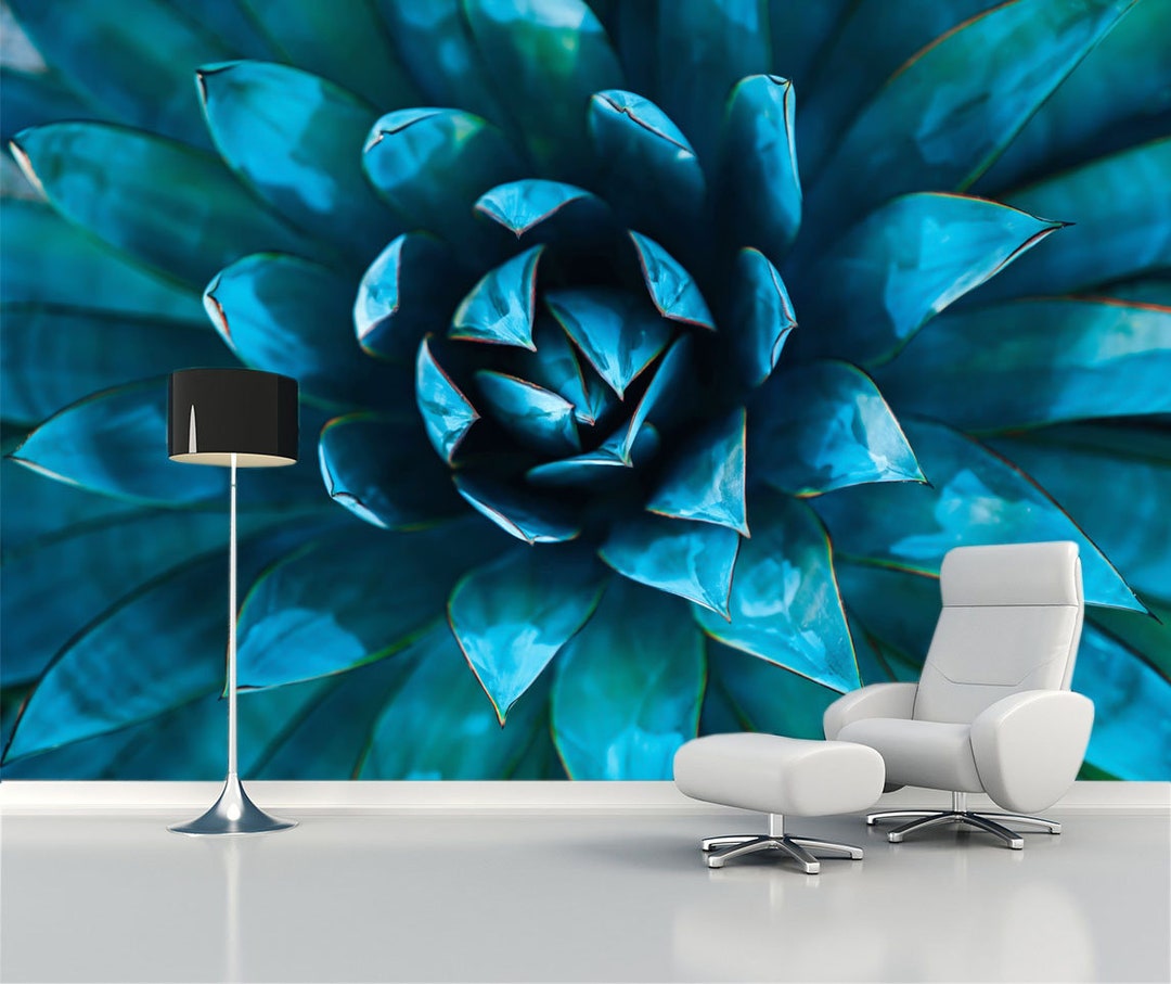 Agave Wall Mural Peel and Stick Art Cactus Decor Flower Print Mexico ...