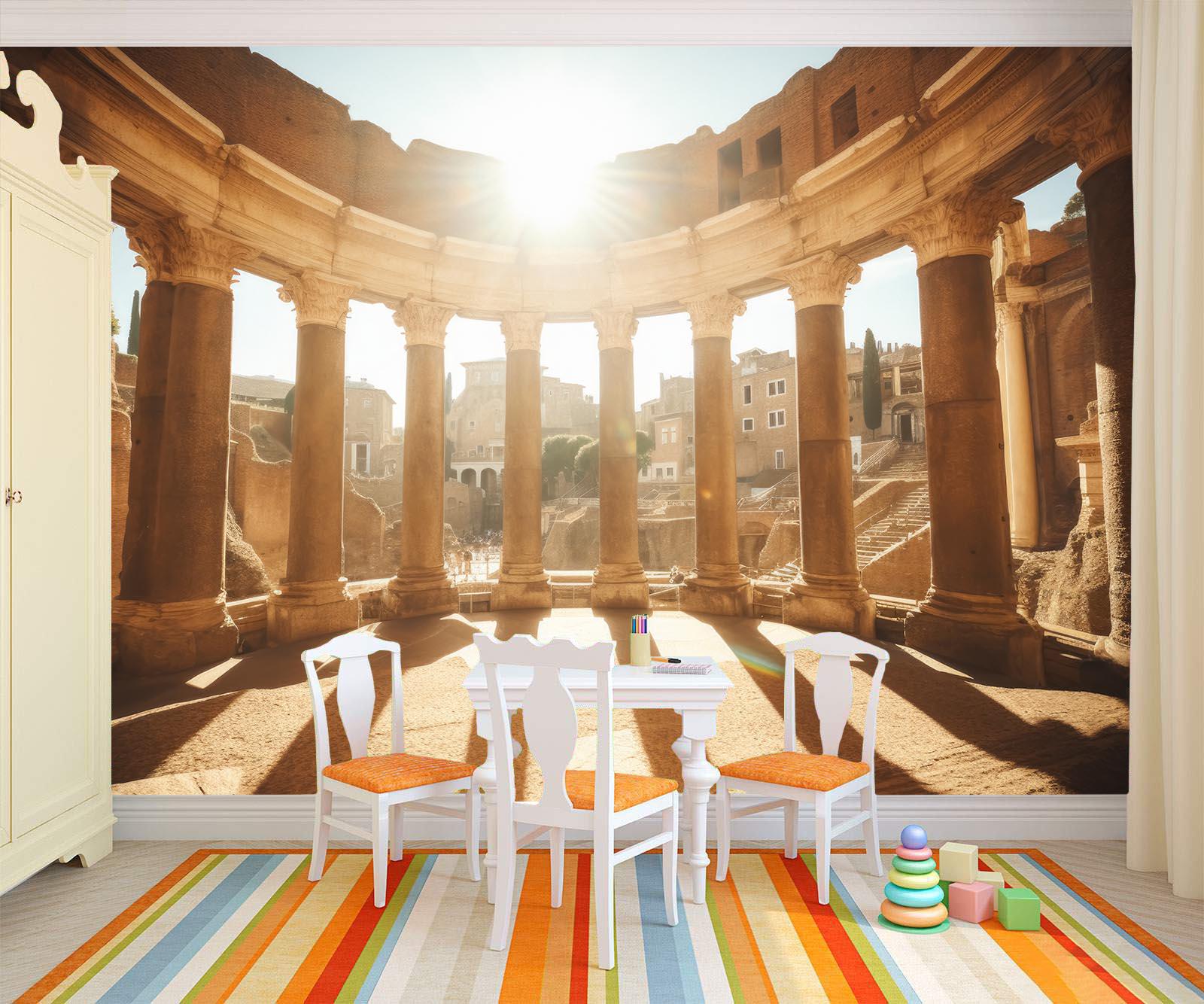 Columns of Ancient Rome Wallpaper Peel and Stick Ancient City Removable ...