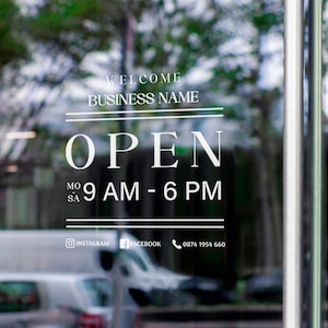 Window Decal Business Logo Decal Boutique Decal Storefront Sticker ...