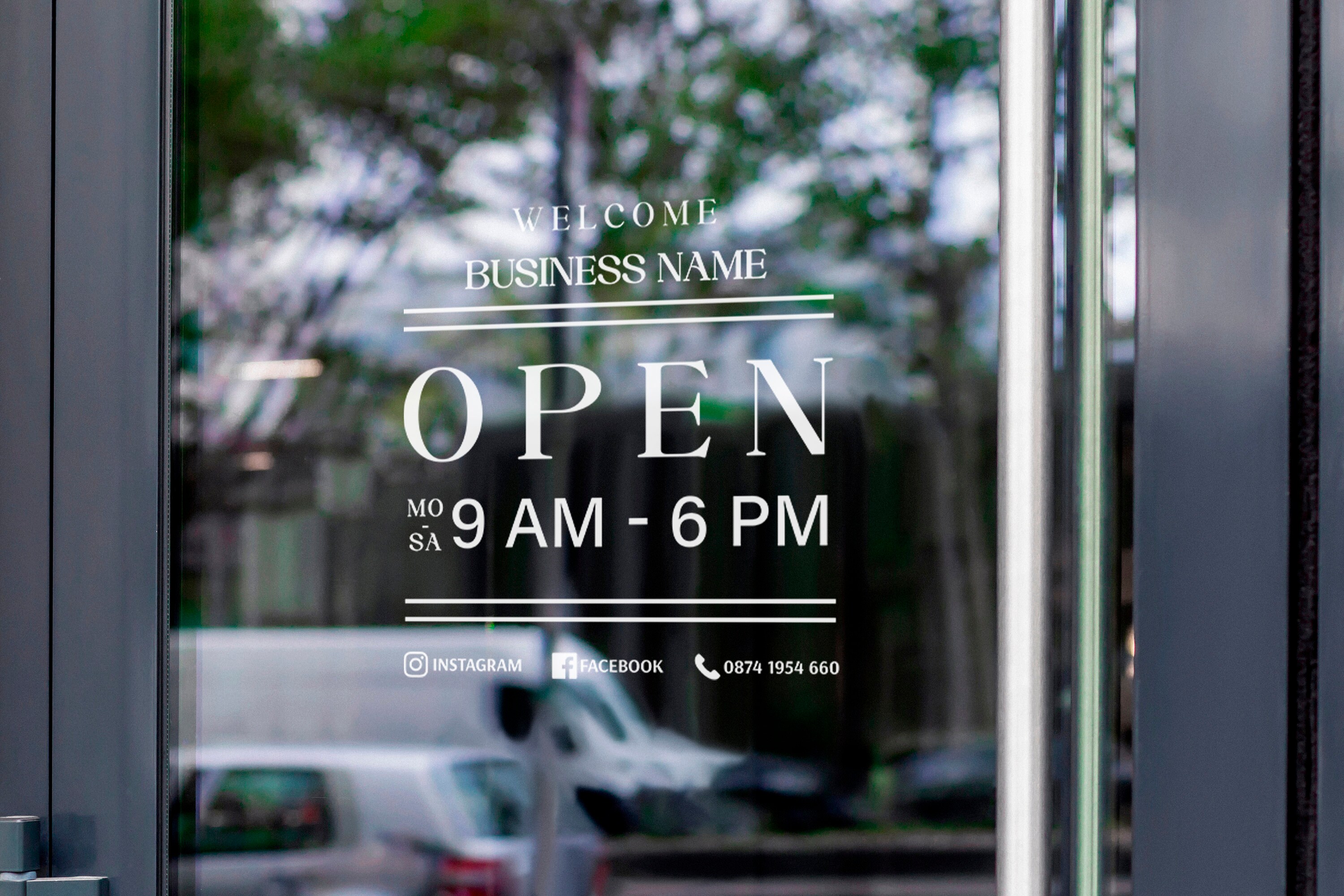 Window Decal Business Logo Decal Boutique Decal Storefront Sticker ...