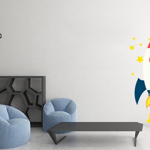 Children's Wall Meter Rocket Height Charts Nursery Wall Decals ...