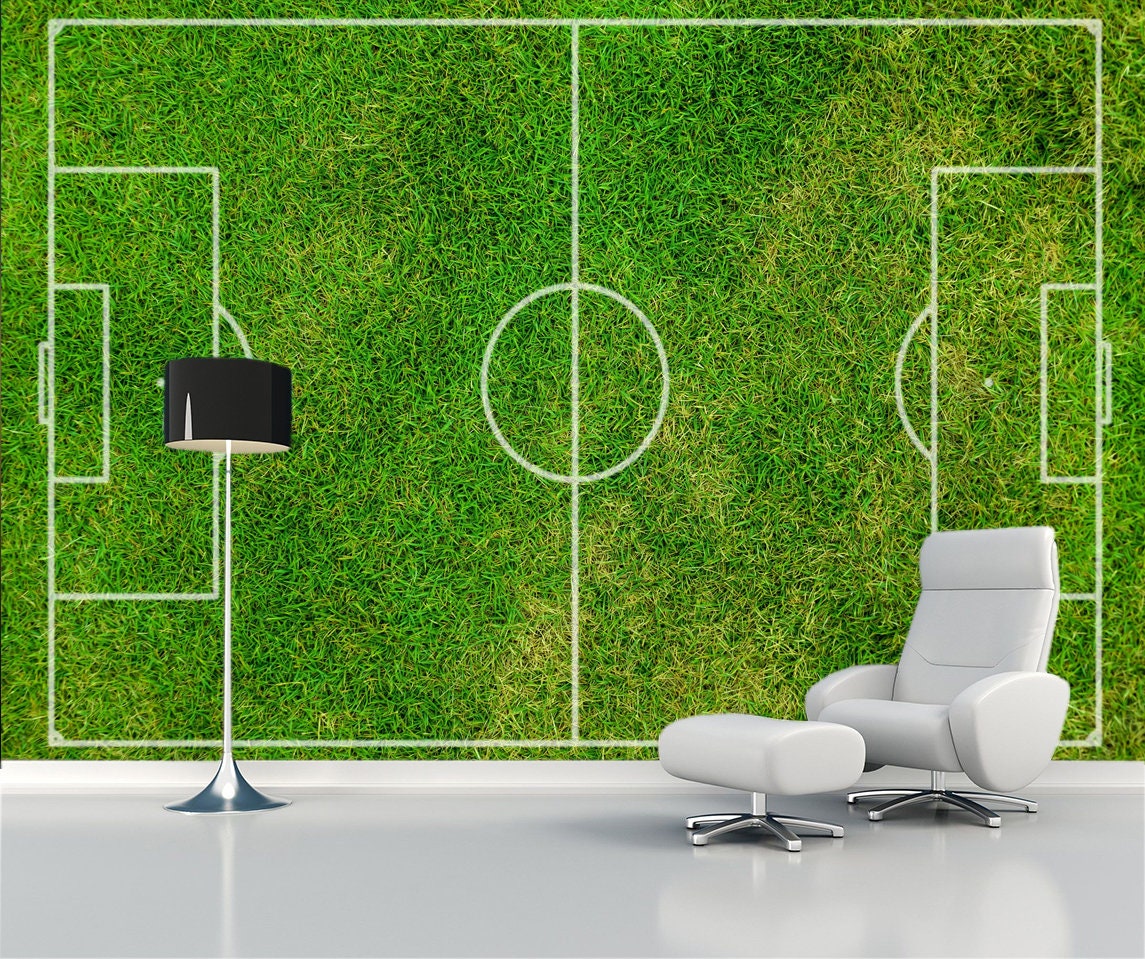 Football Field Wallpaper Sport Wall Print Soccer Field 3D - Etsy