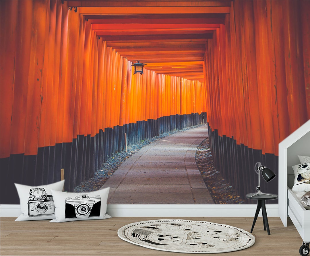 Fushimi Inari Shrine Wallpaper Torii Gates Mural Kyoto Japan Self ...