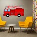 Name Fire Truck Fire Engine Decal Custom Fire Truck Truck Wall - Etsy