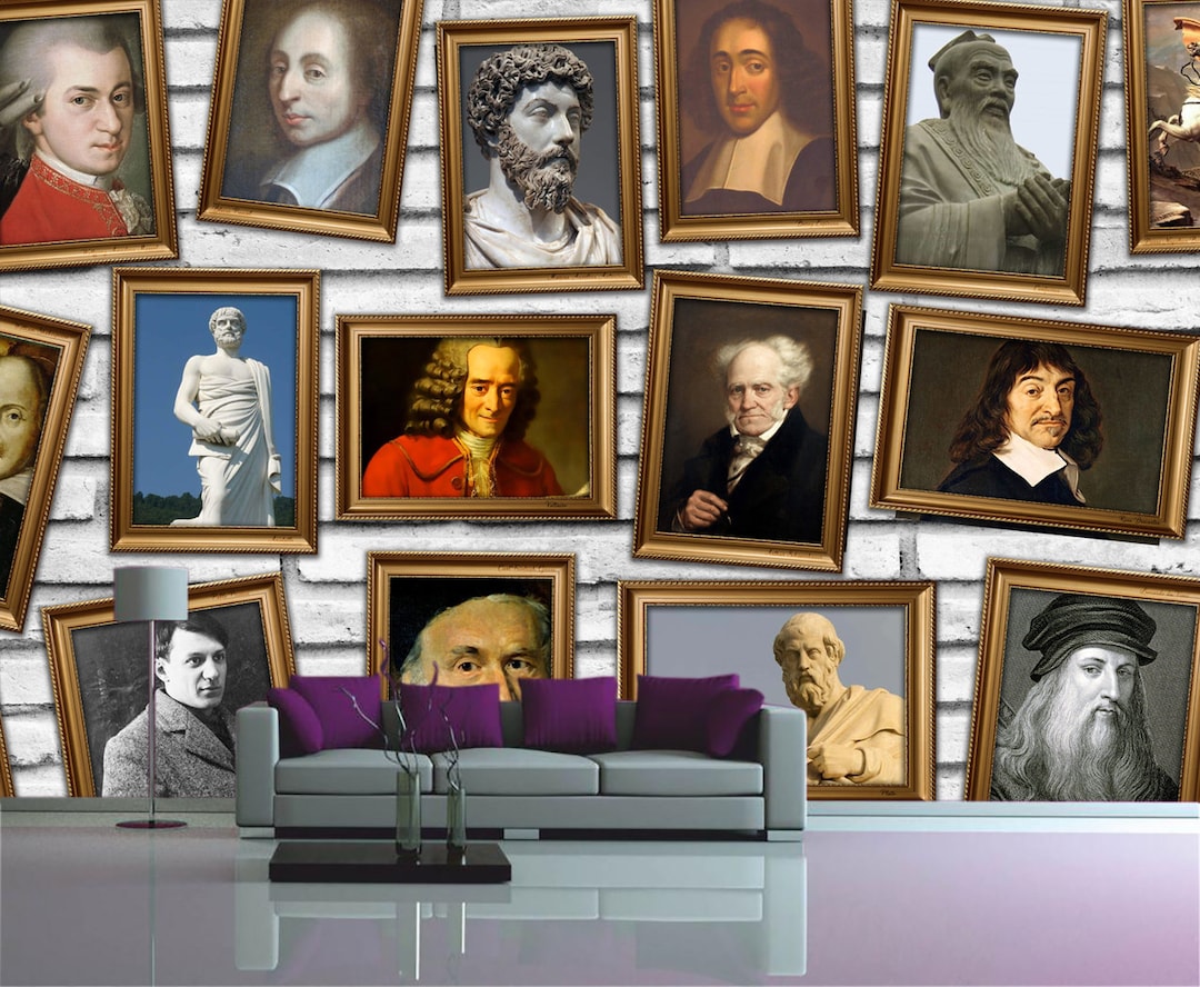 Famous People of the World Wallpaper World Legends Faces Mural Portrait ...