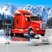 Red Truck Wallpaper Mechanism Mural Lorry Car Wall Art Engine Print ...