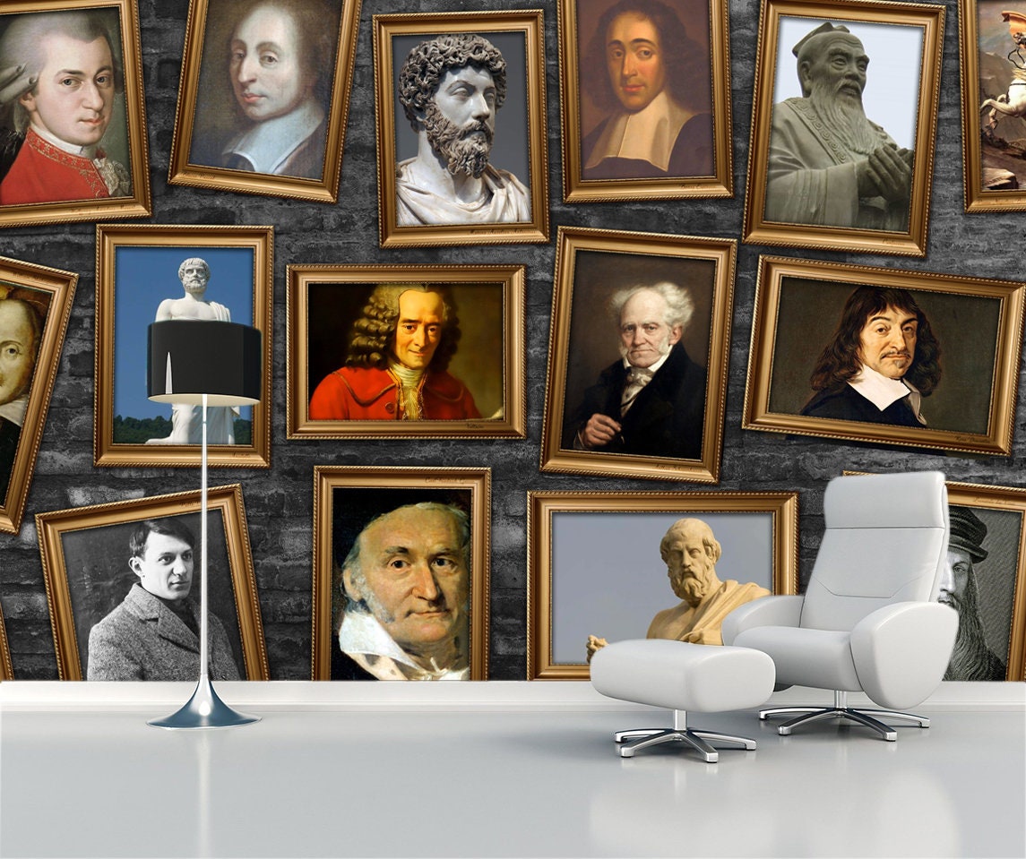 Famous People of the World Wallpaper World Legends Faces Mural - Etsy