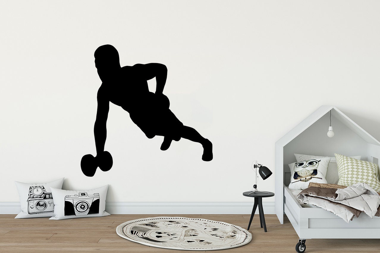 Gym Wall Decal Sport Print Gym Wall Sticker Motivational Wall - Etsy