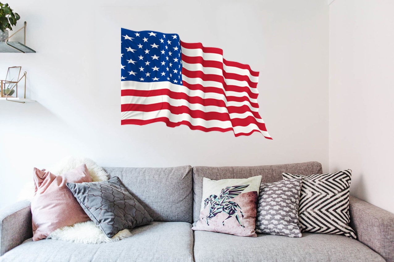 USA Flag Decal American Flag Decal Freedom America Art Star - Etsy