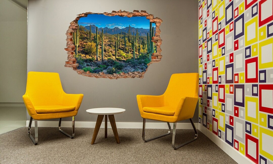 Cactus Valley Decal Nature Prints Mountain Sticker Urban Wall Decor ...