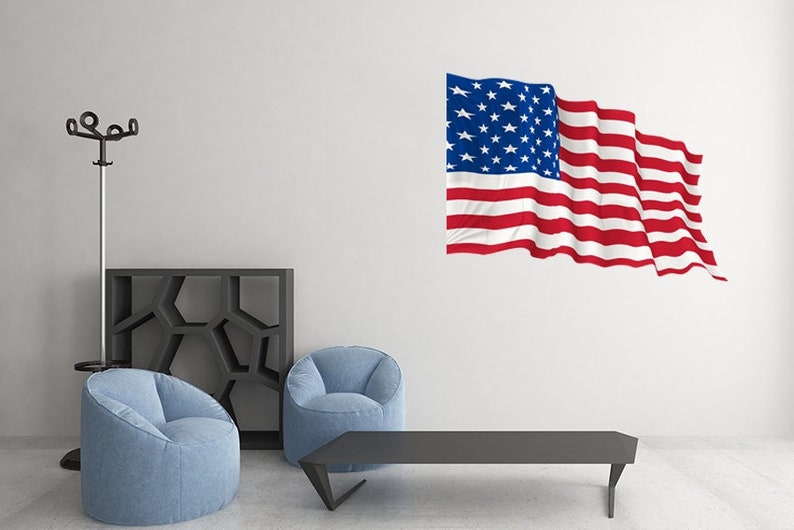 USA Flag Decal American Flag Decal Freedom America Art Star Stripes ...