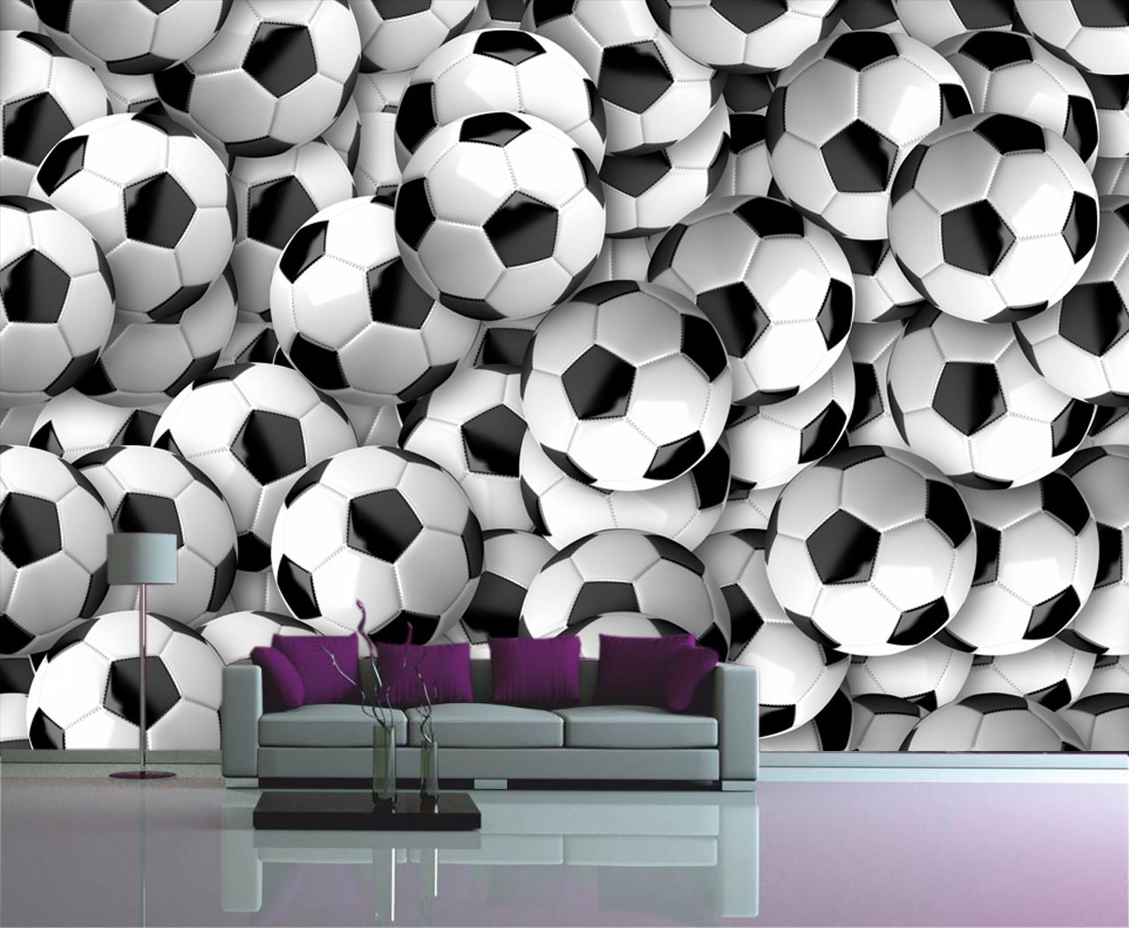 Soccer Ball Wallpaper Football Design Removable Peel & Stick - Etsy