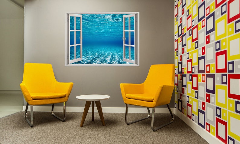 Underwater Decal Sea World Wall Art Nature Sticker Ocean Print Seascape ...