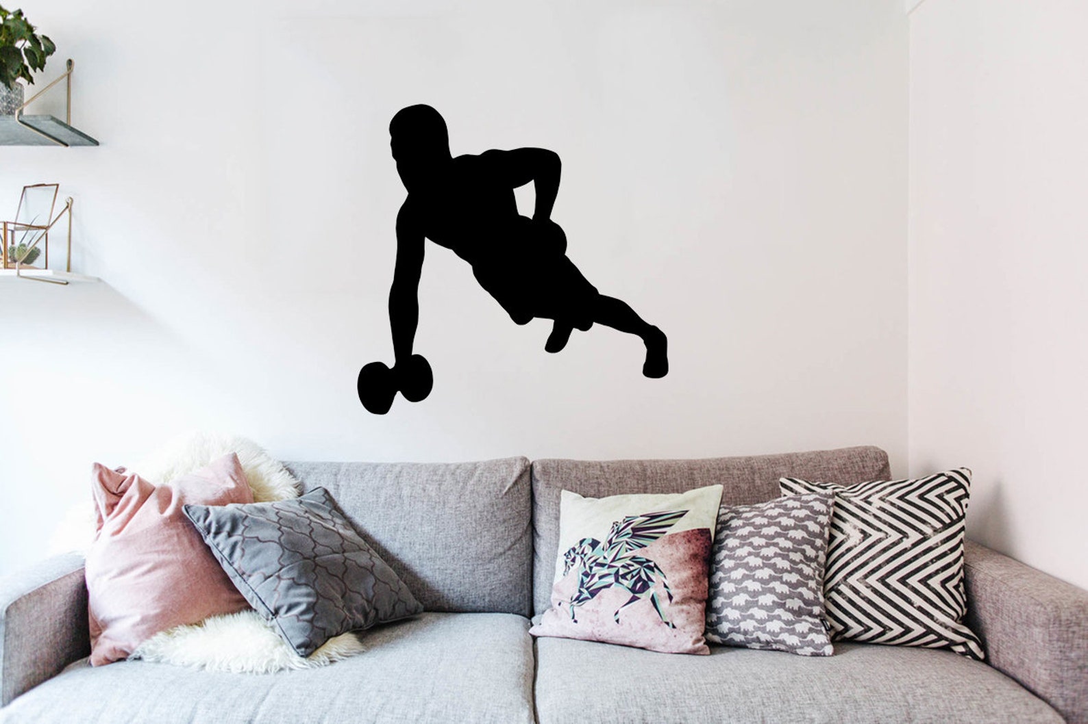 Gym Wall Decal Sport Print Gym Wall Sticker Motivational Wall - Etsy