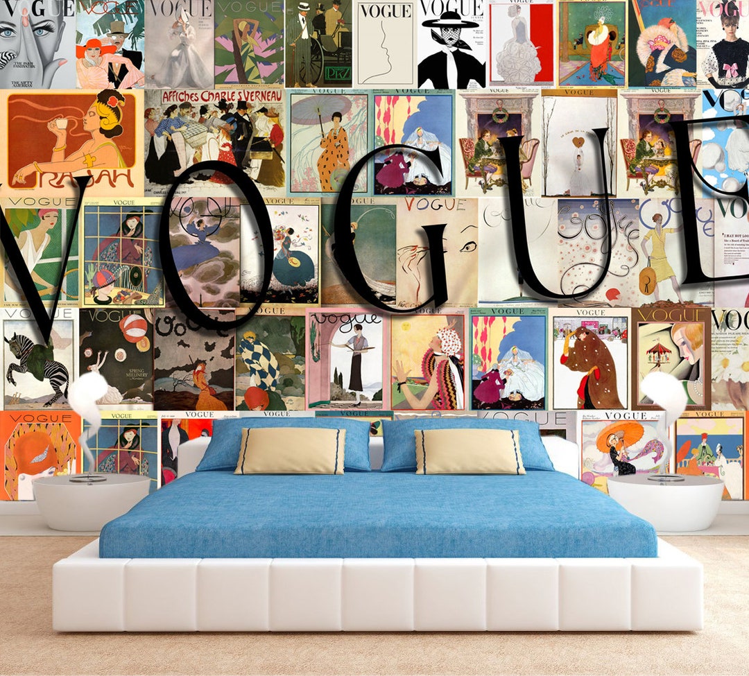 Fashion Woman Wallpaper Style Mode Mural Female Beauty Print Retro ...