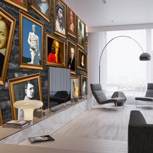 Famous People of the World Wallpaper World Legends Faces Mural Portrait ...