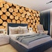 Peel and Stick Wooden Logs Wallpaper Wood Slice Mural Tree Ring Wall ...