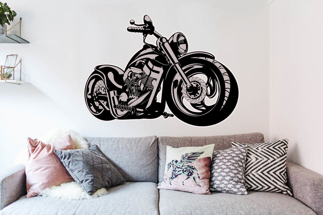 Motorcycle Decal Chopper Sticker Motorbike Gifts Transport - Etsy
