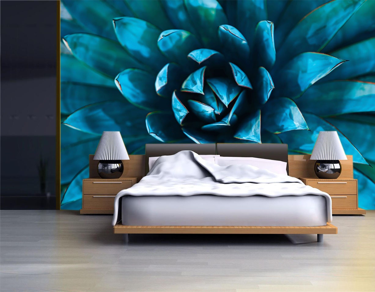 Agave Wall Mural Peel and Stick Art Cactus Decor Flower Print - Etsy
