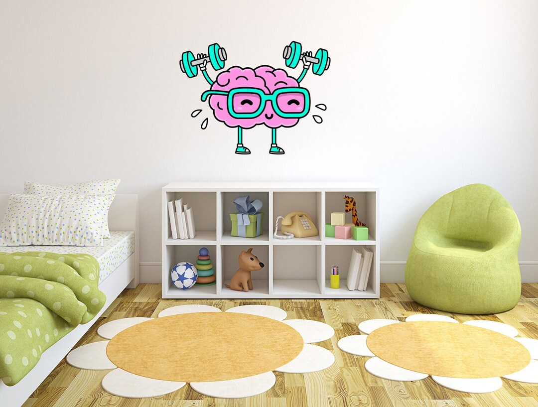 Brain Decal Gift Geniuses Gym Wall Decal Motivation Decal Funny Wall ...