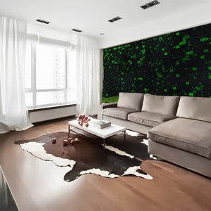 Pixel Green Wallpaper Gaming Mural Playroom Print Video Removable Art ...