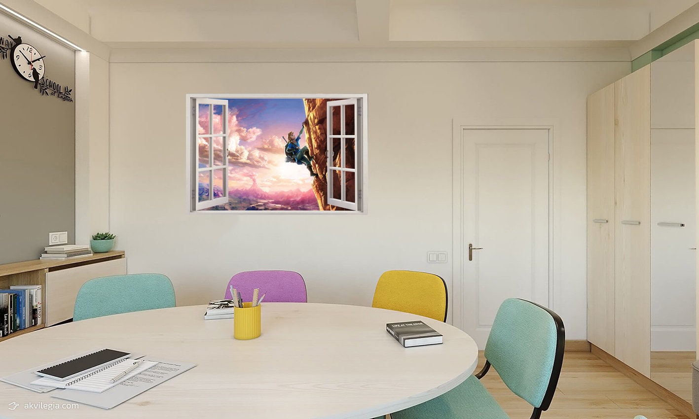 Legend Zelda Decal Zelda Sticker Playroom Wall Art Zelda Vinyl - Etsy