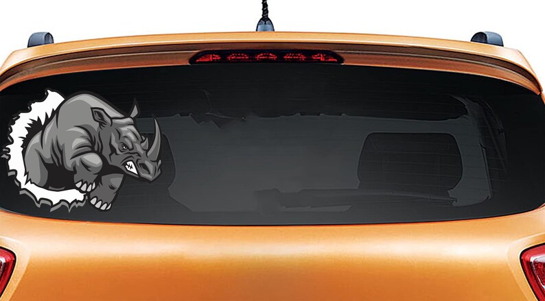 Rhinoceros Decal Animal Decal Rhino Sticker Kids Wall Decal - Etsy