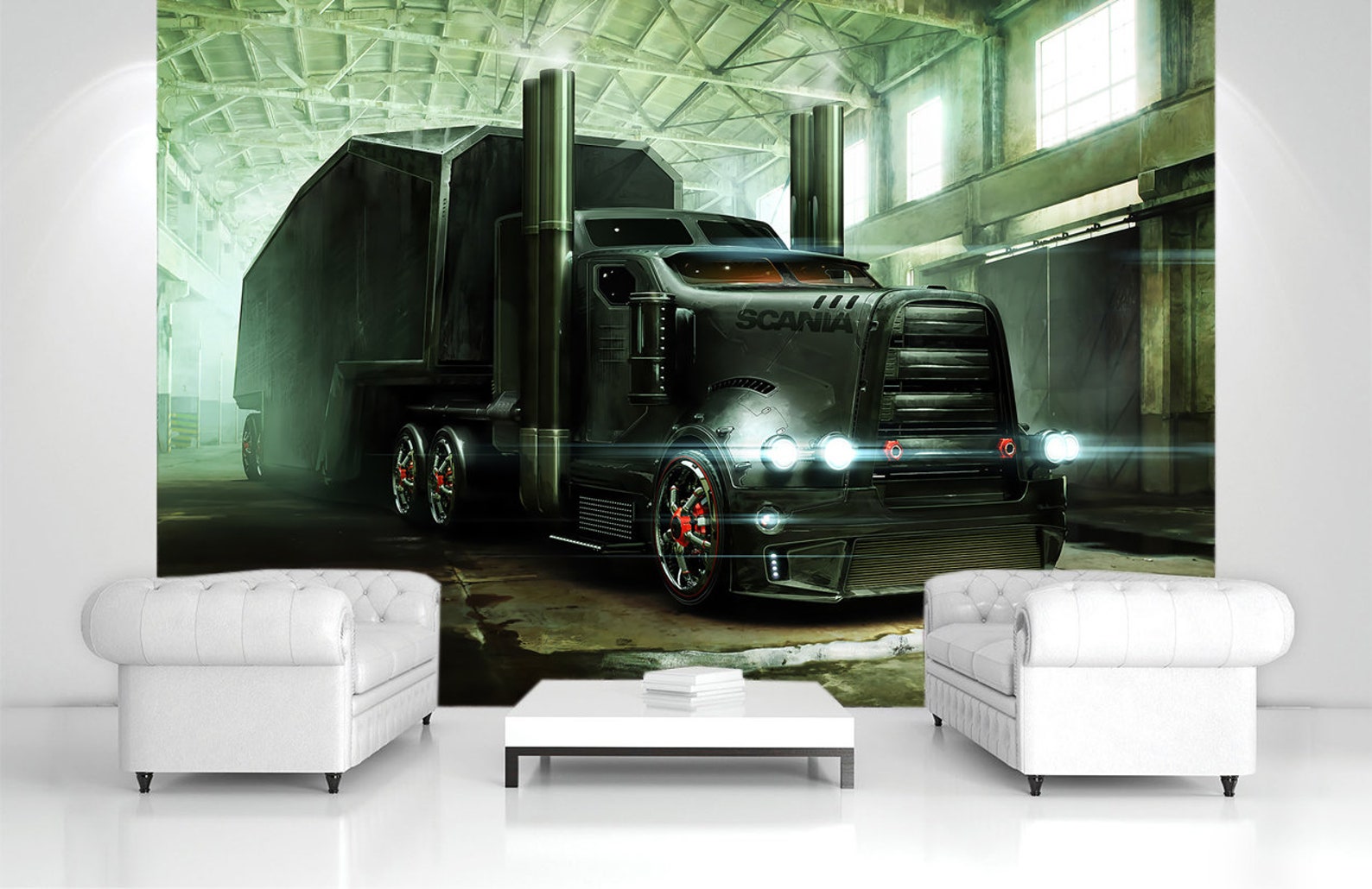 Truck Wallpaper Machine Mural Lorry Car Print Engine Print Mechanism ...