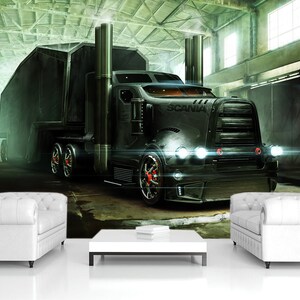Truck Wallpaper Machine Mural Lorry Car Print Engine Print Mechanism ...