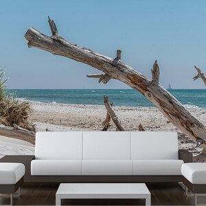 Tree on the Beach Beach Mural Ocean Mural Tropical Decor Beach ...