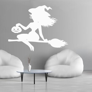 Flying Witch Witchy Car Decals Large Witch Decals Halloween Sticker ...