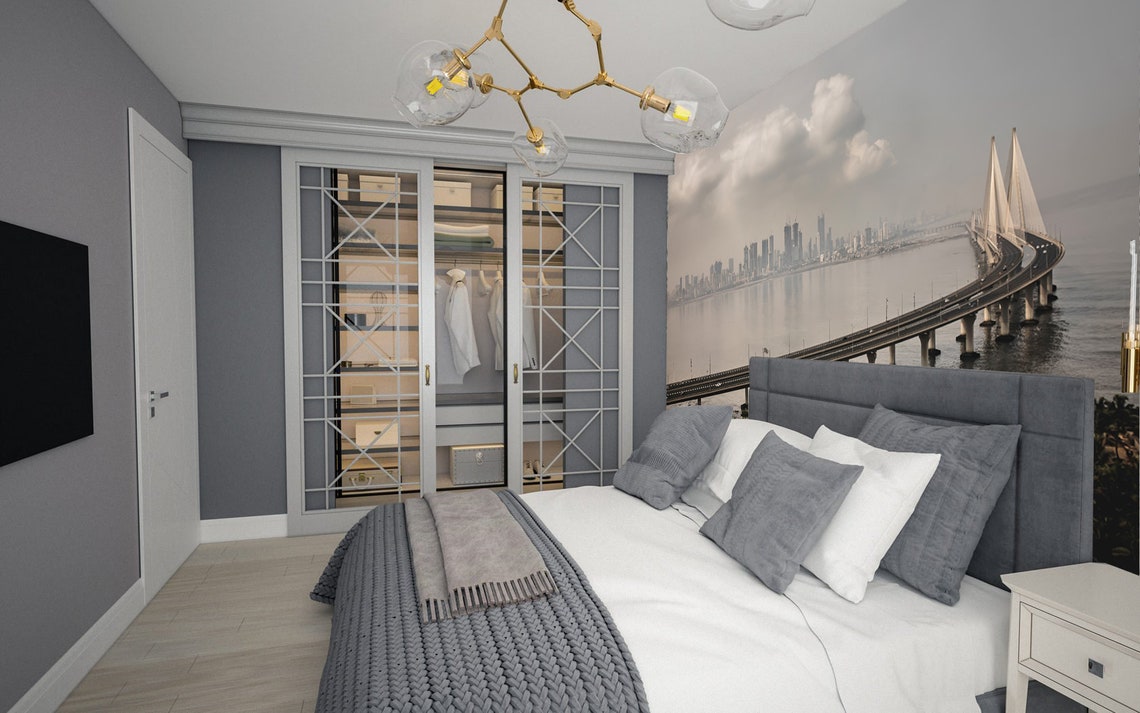 Biggest Bridge Wallpaper Seascape Wall Decal Bandra-worli Sea Link Art ...