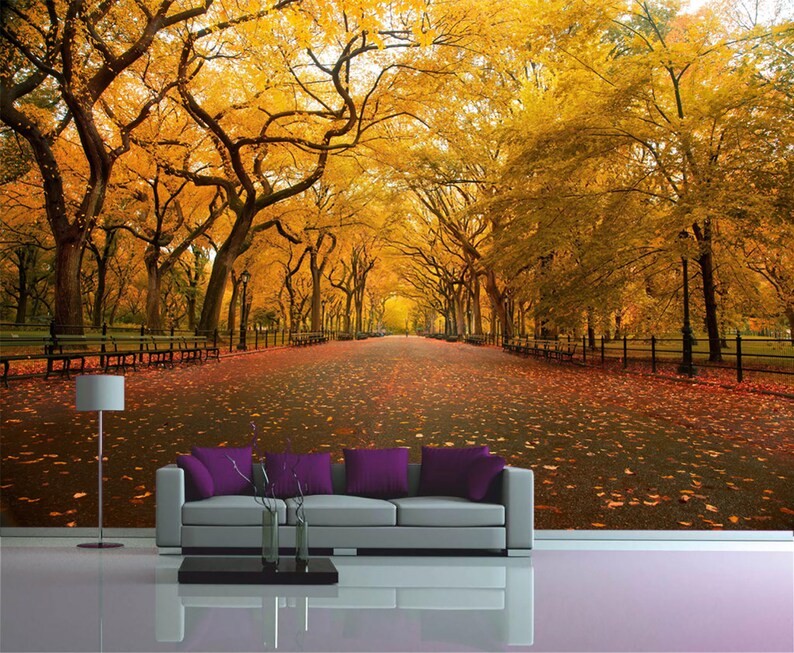 The Mall and Literary Walk Wallpaper Autumn in New York Central Park ...