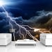 Lightning Mural Thunderstorm Mural Sky Wall Mural Nature Wall Decor ...