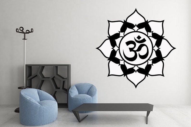 Mandala Sticker Om Symbol Sticker Spiritual Decal Aum Symbol - Etsy
