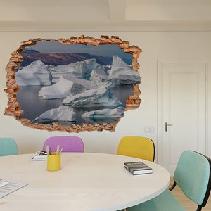 Glacier Decal Wall Art Decor Ice Print Rock Photo Stone Gift | Etsy