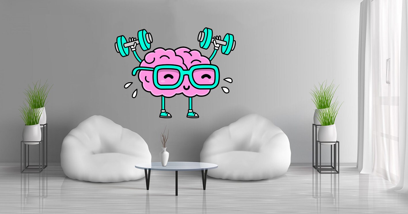 Brain Decal Gift Geniuses Gym Wall Decal Motivation Decal Funny Wall ...