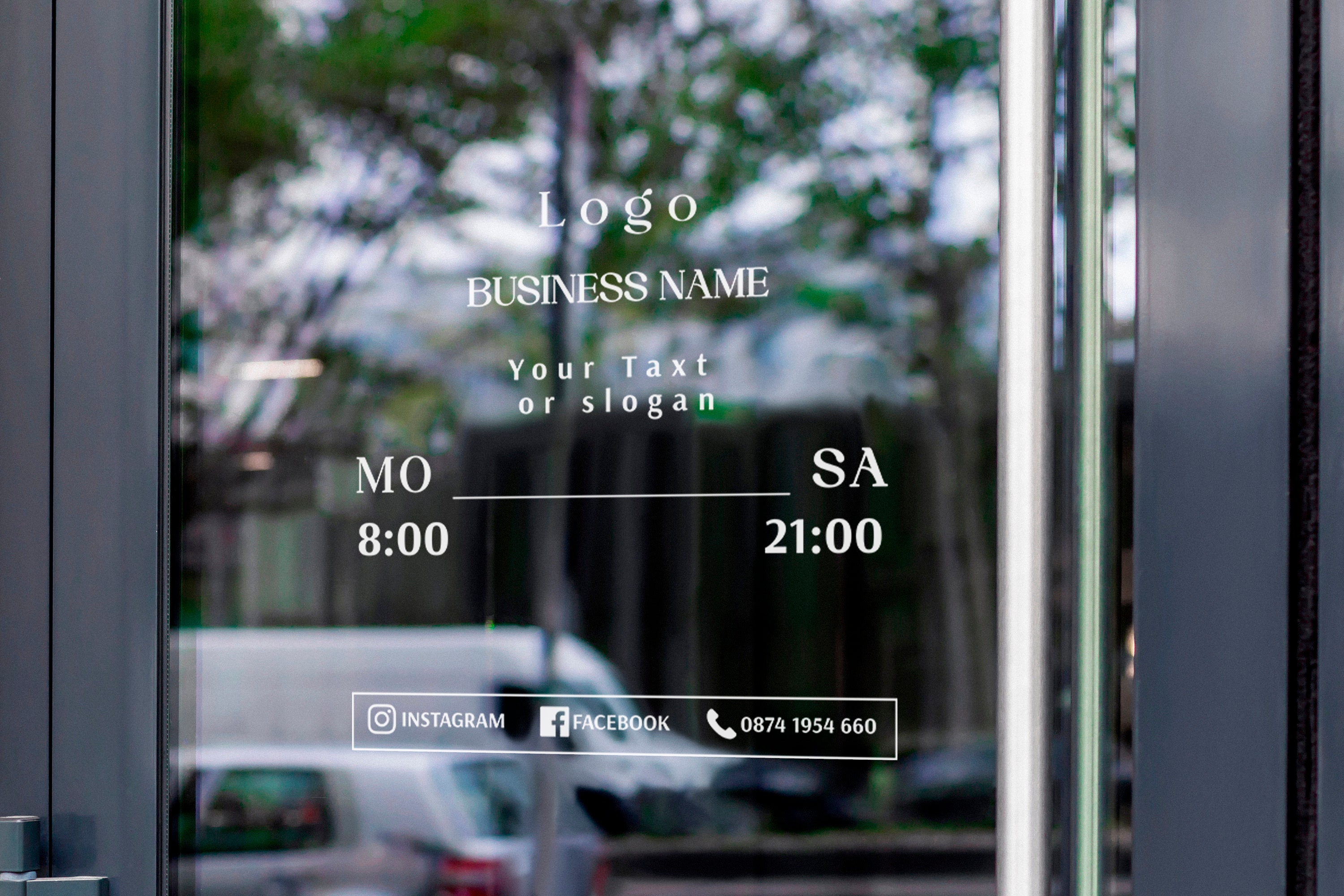 Window Decal Business Logo Decal Boutique Decal Storefront Sticker ...