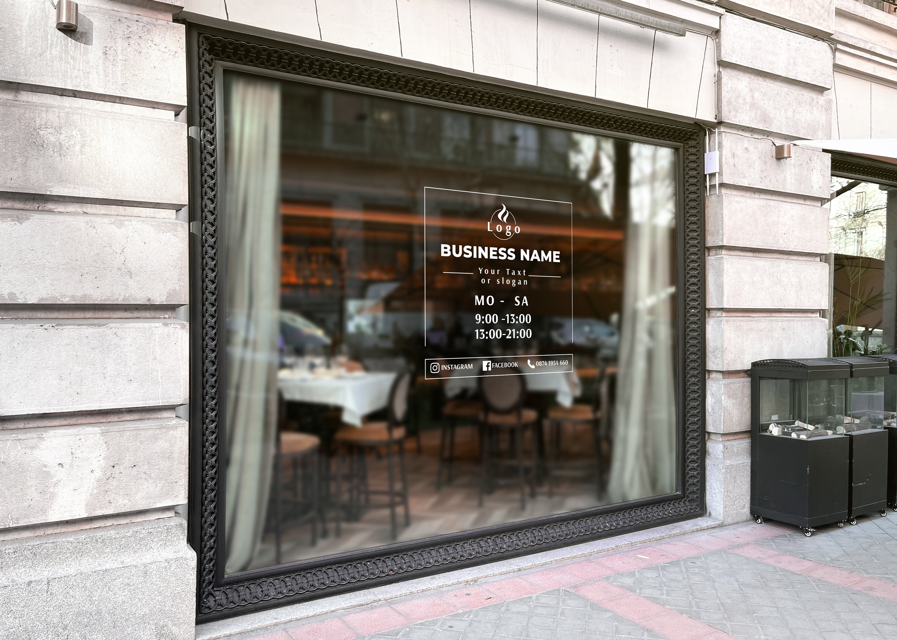 Window Decal Business Logo Decal Boutique Decal Storefront Sticker ...