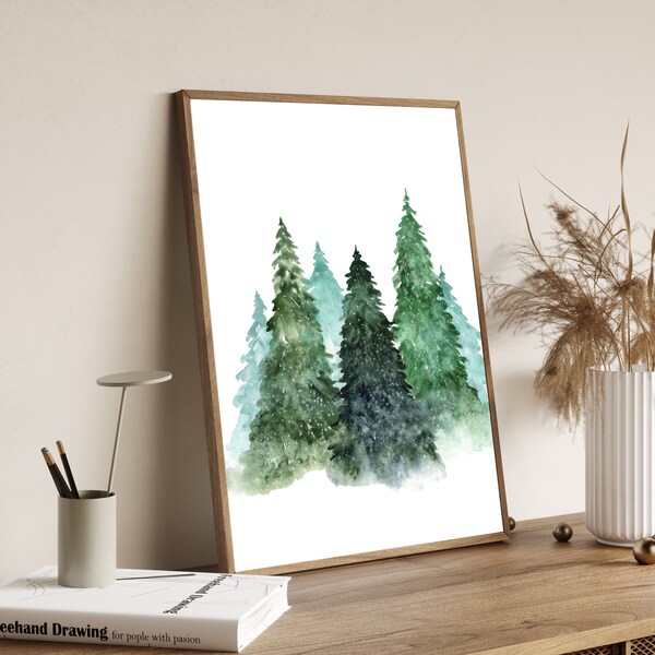 Pine Tree Poster - Etsy