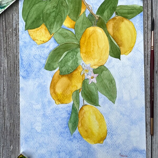 Lemon Tree Painting - Etsy