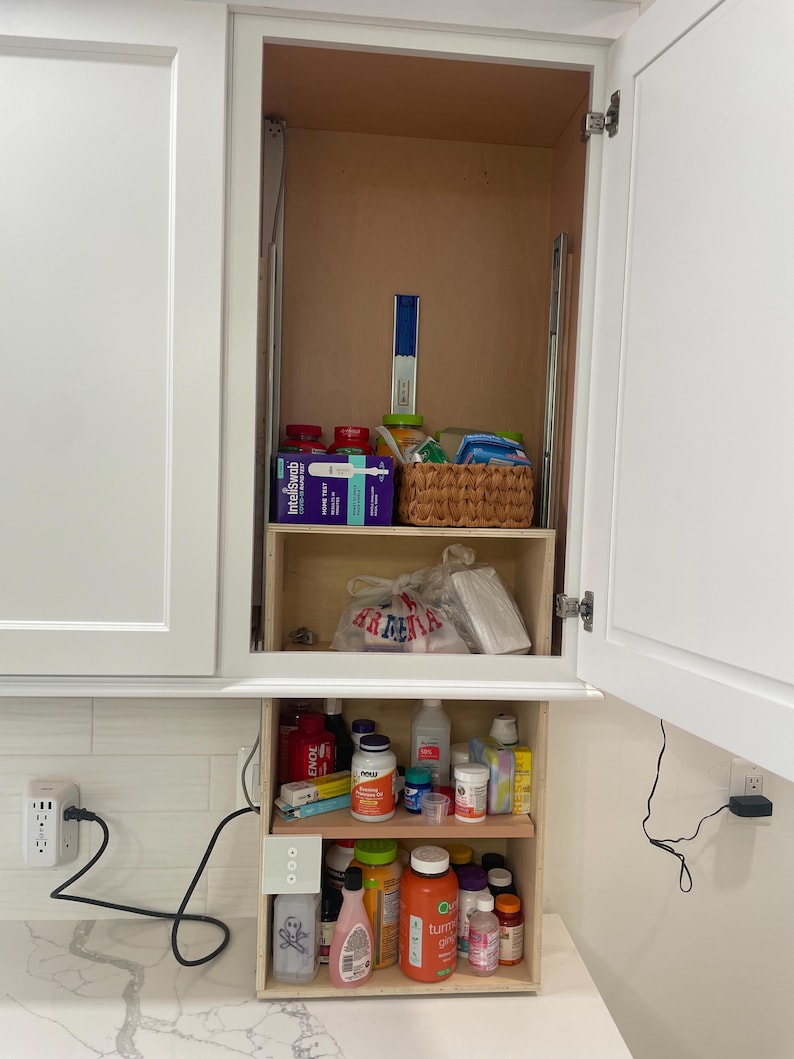 Motorized Kitchen Cabinet Insert: Custom Size 12-24"w 12-24"h, Wired ...