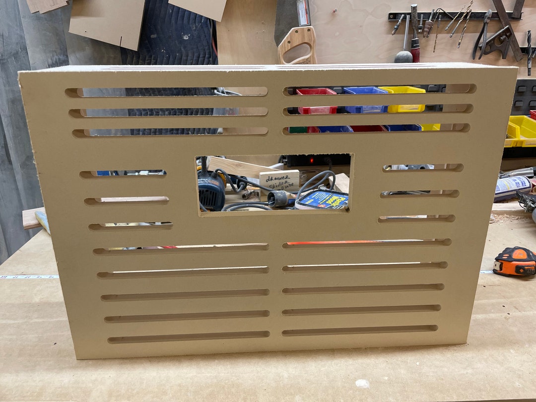 MDF Window or Wall AC Air Conditioner Covers KIT- Unfinished 9" Depth ...