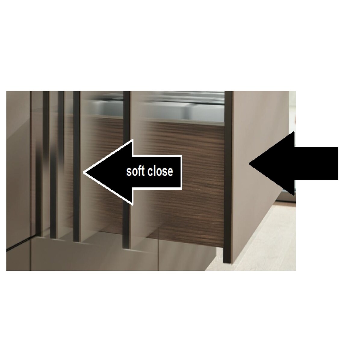 Sink Tandem U Shape Drawer With Soft Close Side Mounted Slides ...