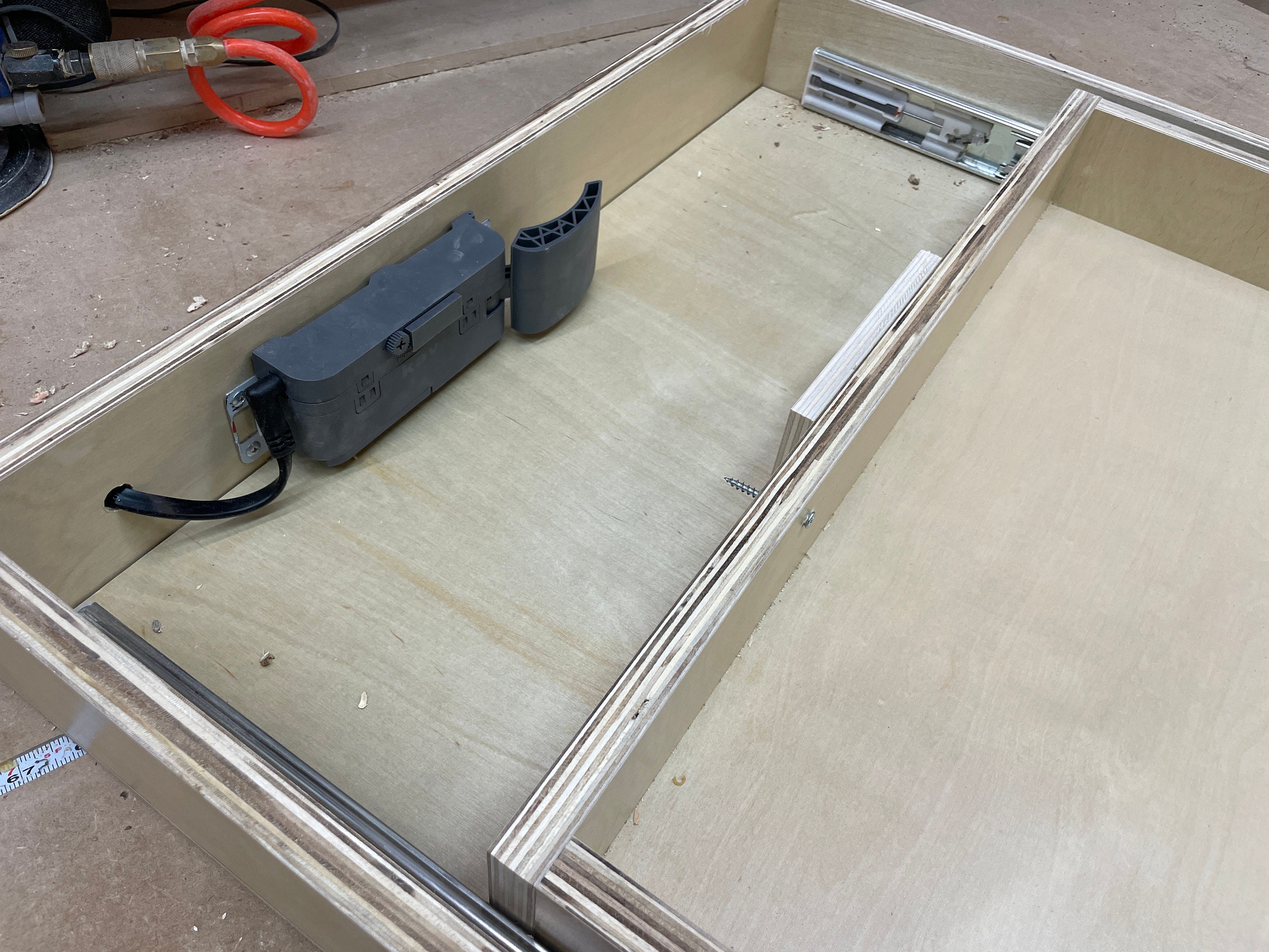 Plywood Toe Kick Drawer: 4" Servo Drive, Soft Close Slides, Assembled ...
