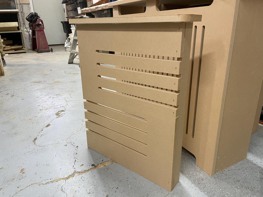 MDF Radiator Cover KIT- MD4 - Unfinished - 9" Depth With Cut Out for ...